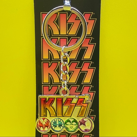 Accessories | Kiss Rock Band Metal Keychain With Iconic Multi Color ...